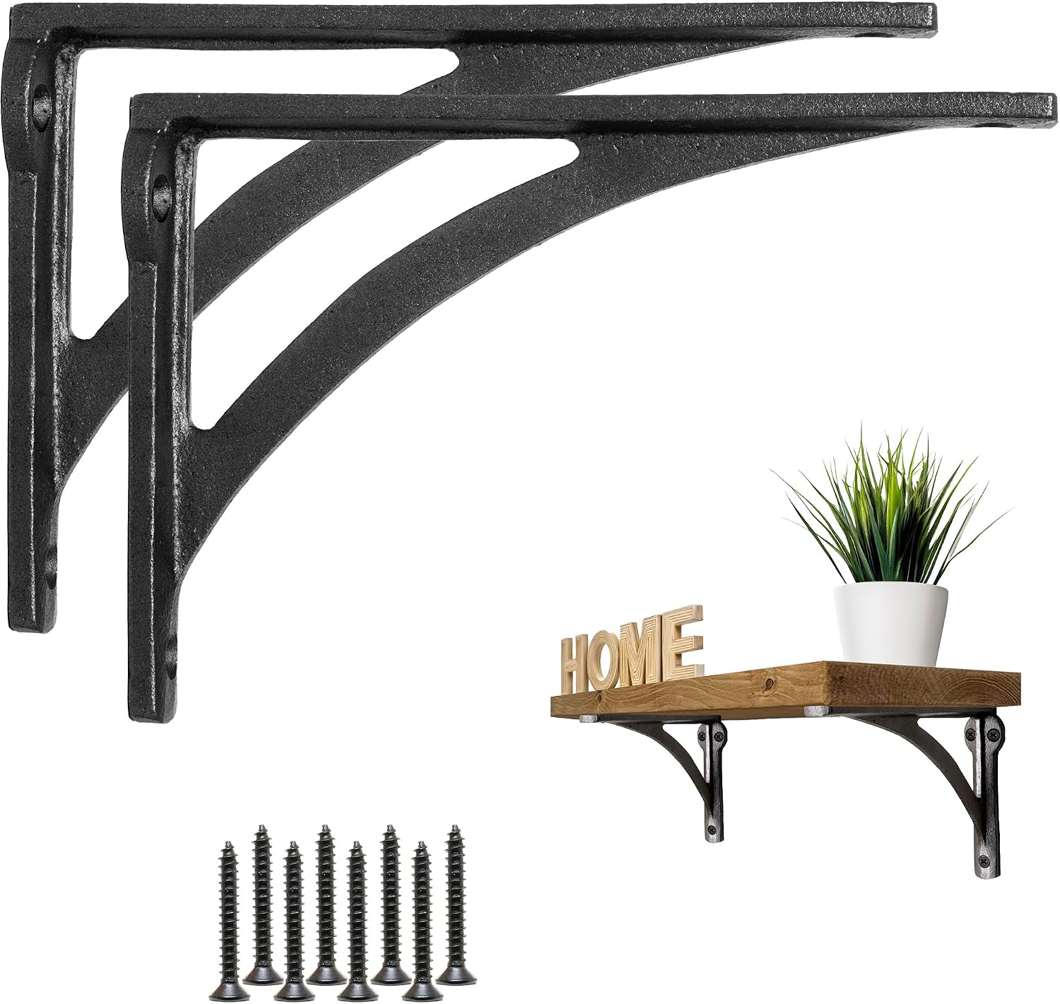 EDUWURXS Ironbridge Cast Iron Heavy Duty Shelving Brackets | Wall Shelf ...