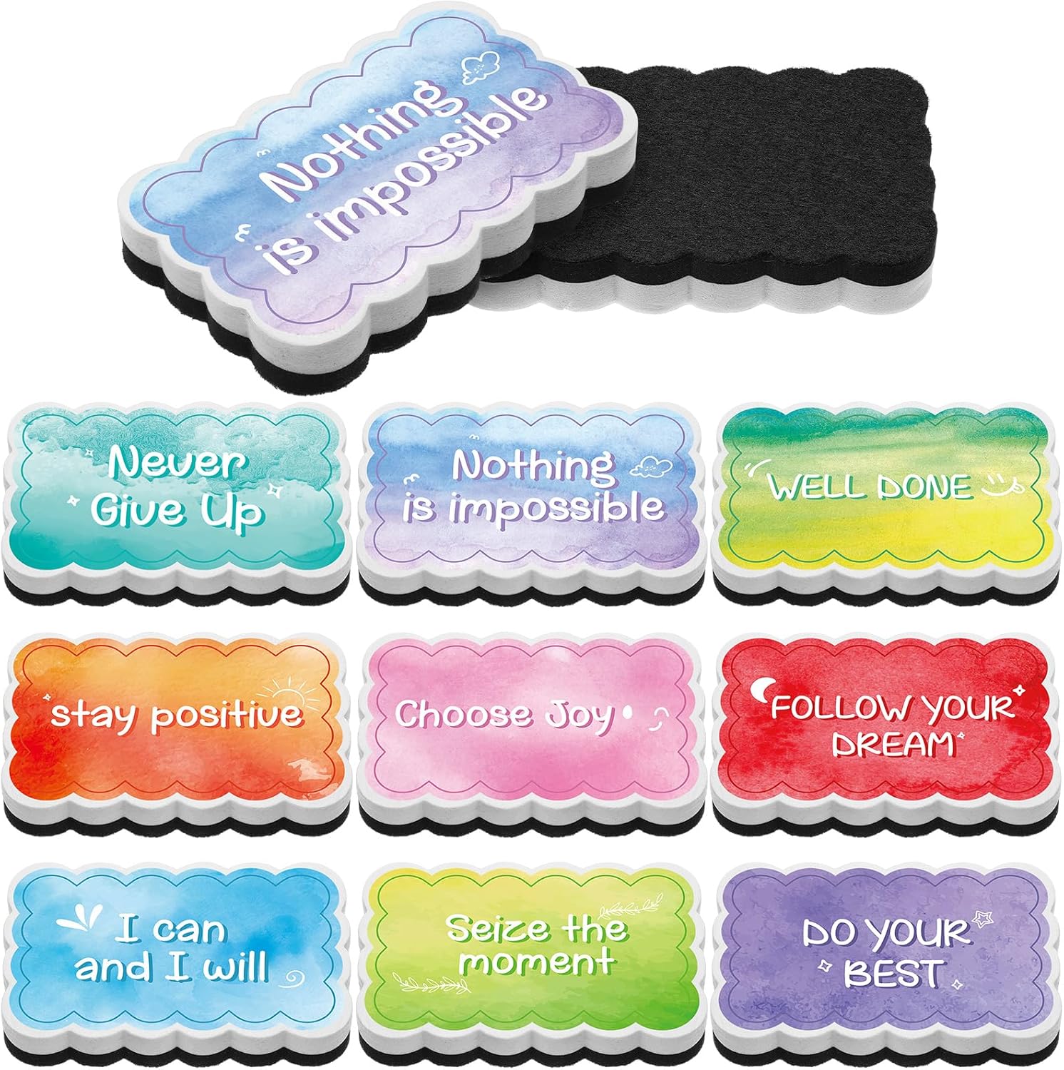Amazon.com : Qeeenar 9 Pcs Magnetic Dry Eraser Inspirational Magnetic ...