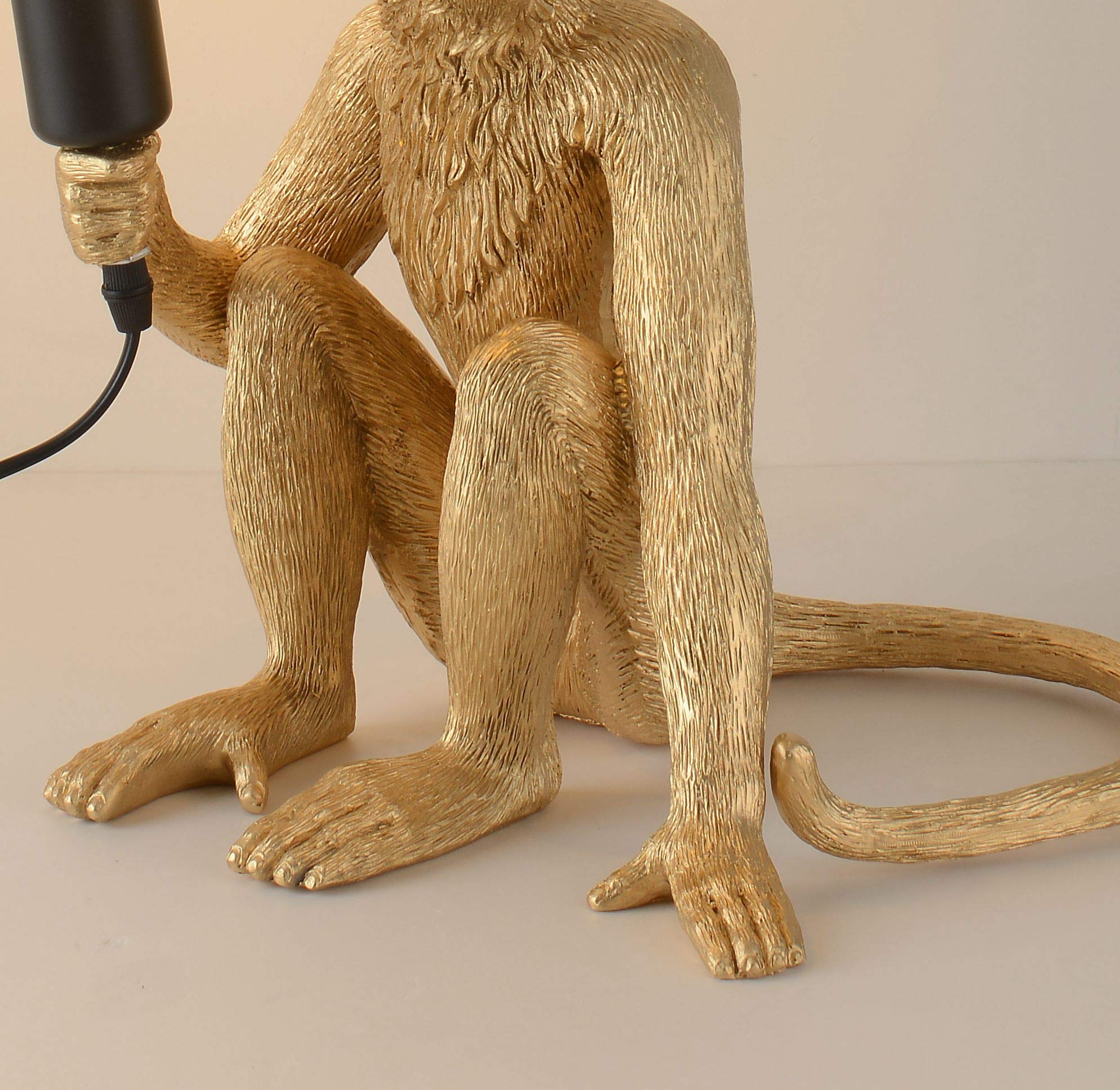 CHABEI Modern Table Light, Monkey Desk Lamp, Resin Sitting Monkey ...