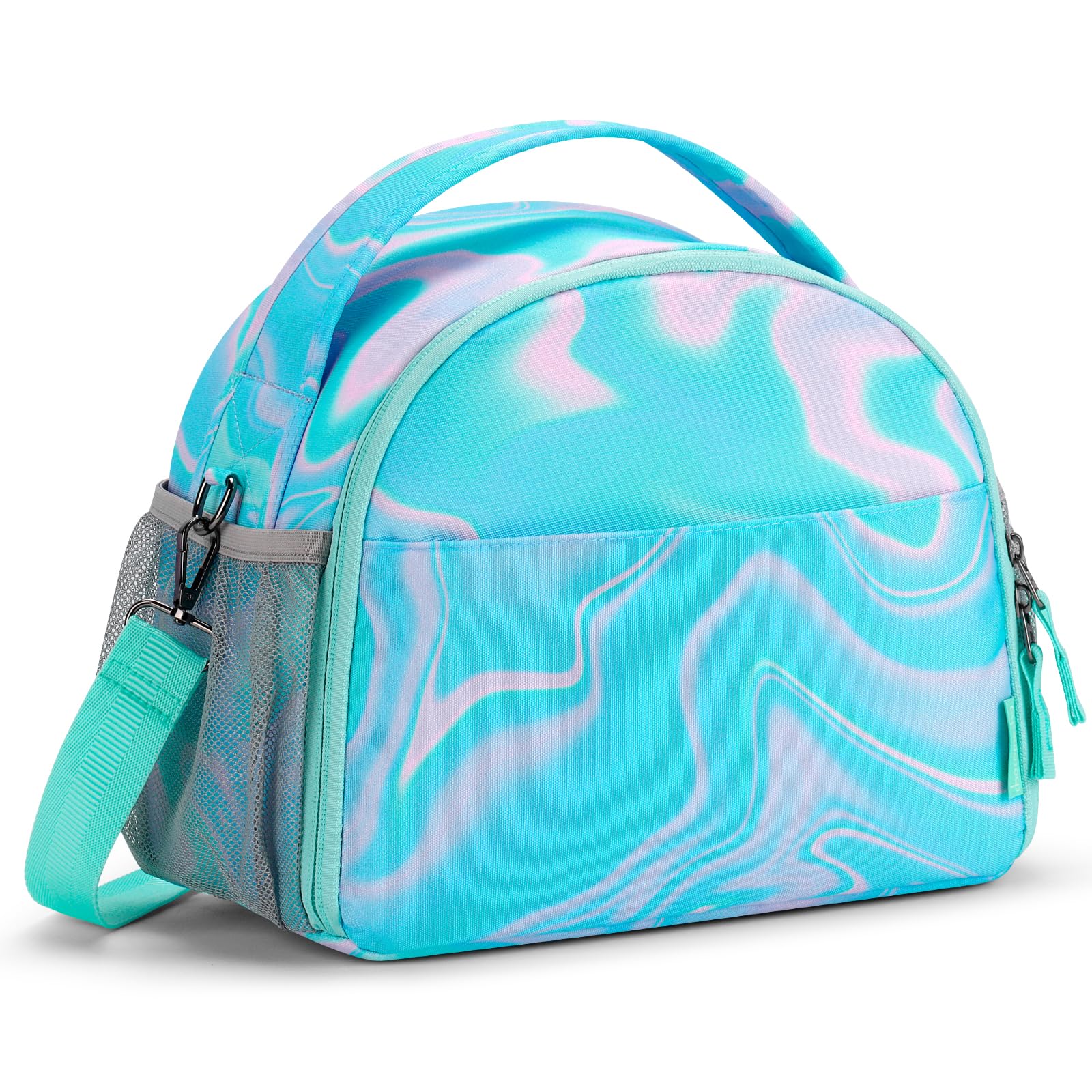 Amazon.com: Choco Mocha Teal Lunch Bag for Girls, Insulated Lunch Bag ...