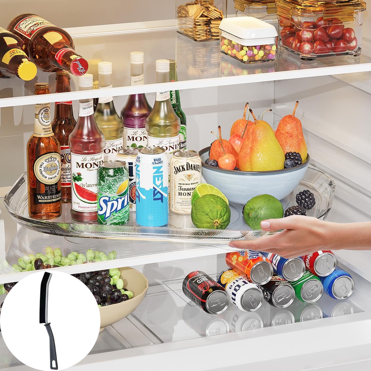 Lazy Susan Turntable Organizer For Refrigerator Clear 15 7 Square Lazy Susan