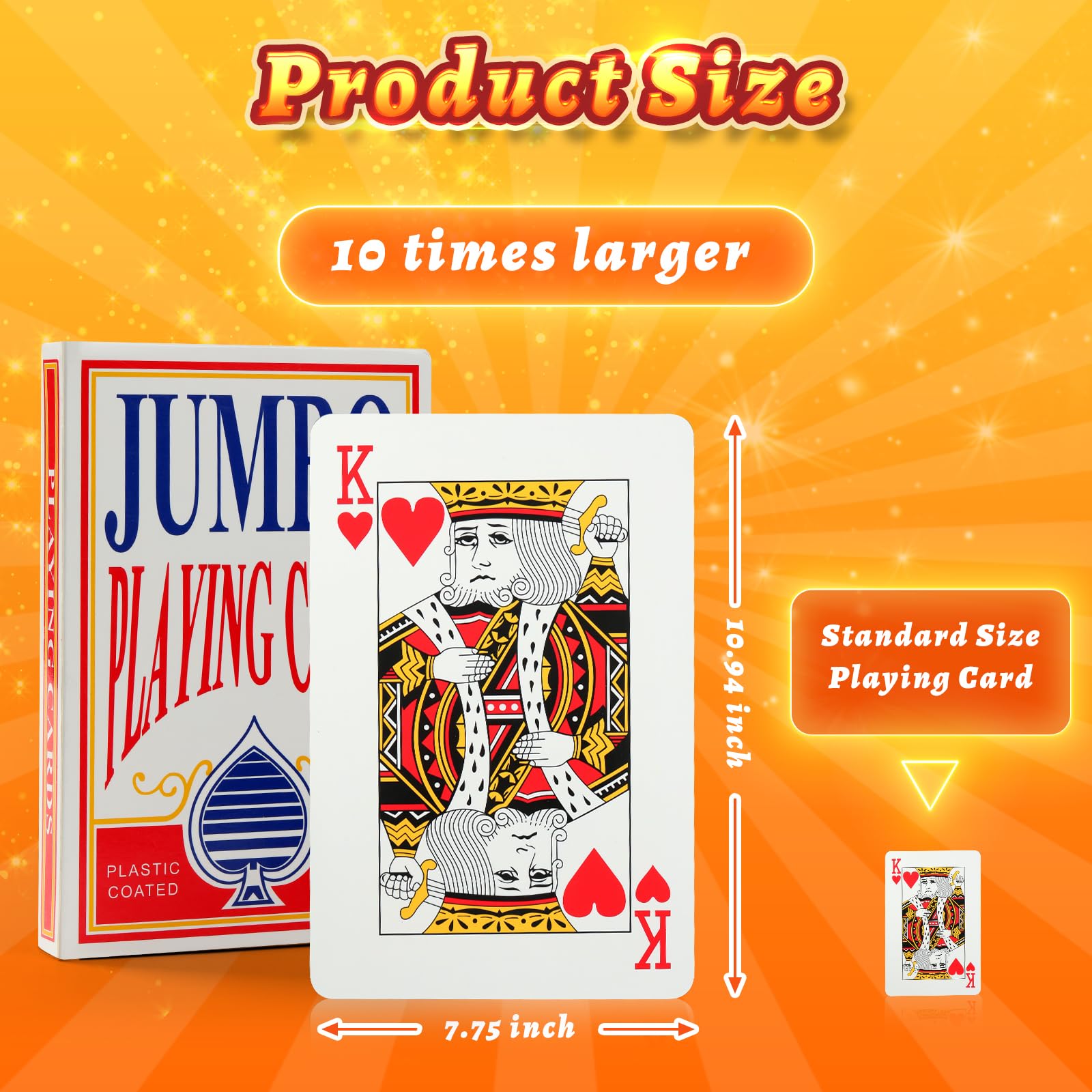 Snapklik.com : TOOPTATE Giant Playing Cards 8x11 Inches Jumbo Playing ...