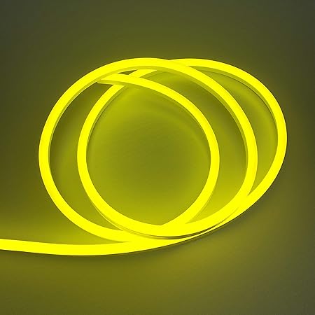 Vasten Yellow LED Neon Rope Light Flexible Hoses IP67 Decoration Light ...