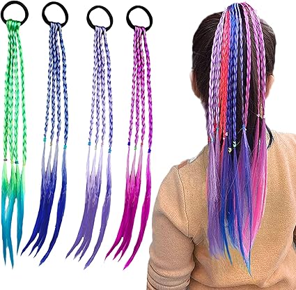 Capelli Colorati Trecce, ragazze Parrucche Trecce, 40cm-trecciati Hair ...