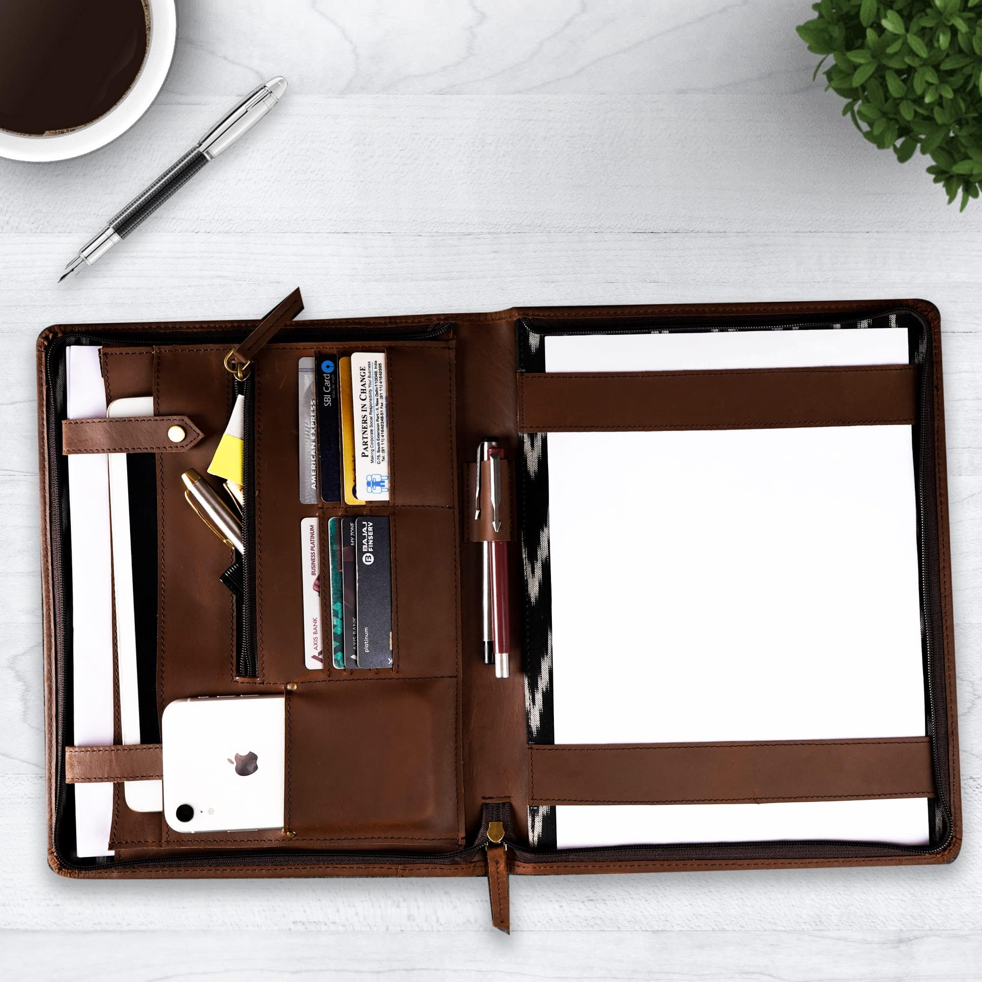 TLWH Leather Professional File Folders for Certificates, Documents ...