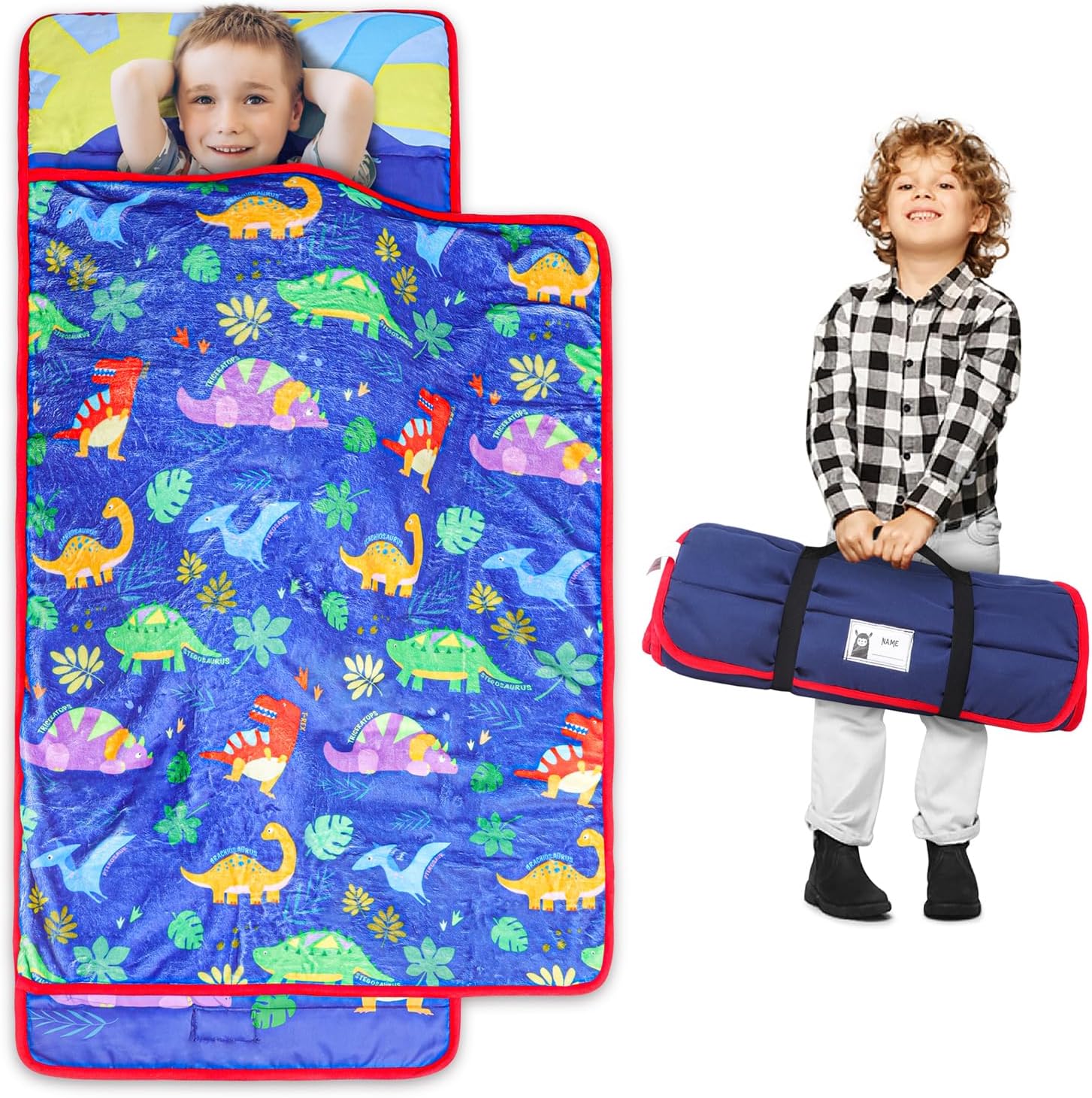 Amazon.com: TANOSHII Kids Nap Mat Set 53”x21” – Includes Pillow and ...