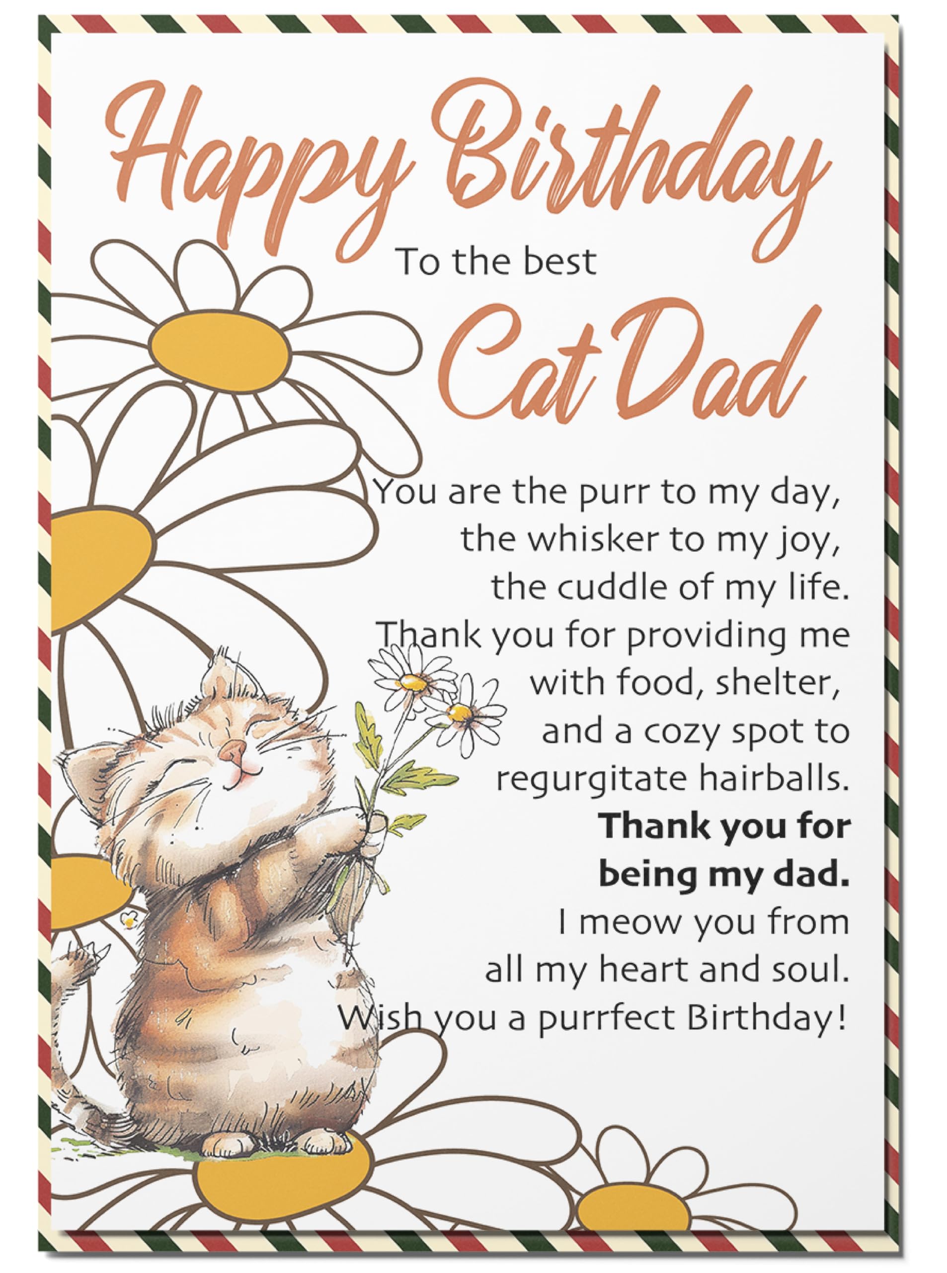 Amazon.com : BlinkWishes Birthday Card for Cat Dad, Lovers, Owners ...