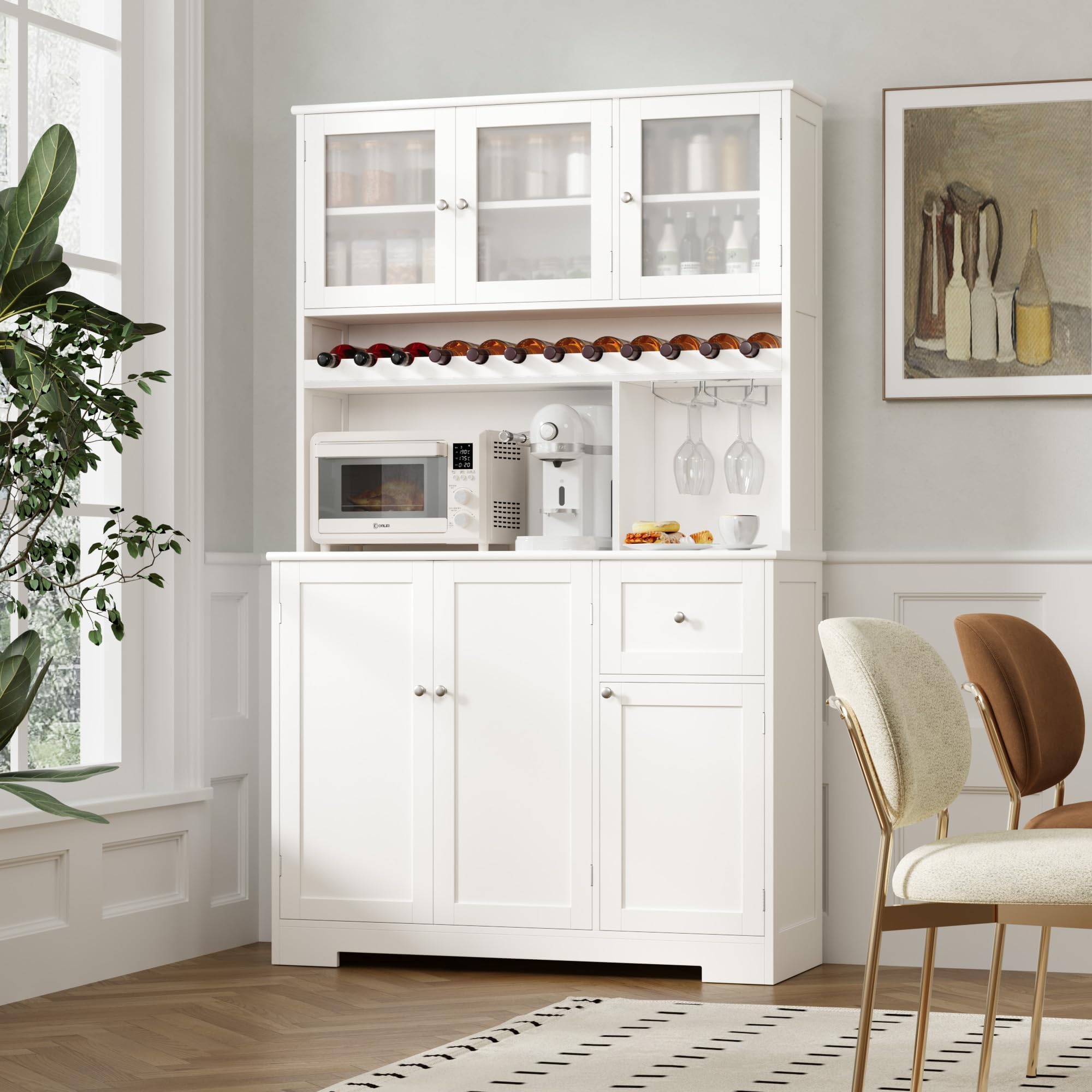 Amazon.com: VOWNER Kitchen Pantry Storage Cabinet, Tall Kitchen ...