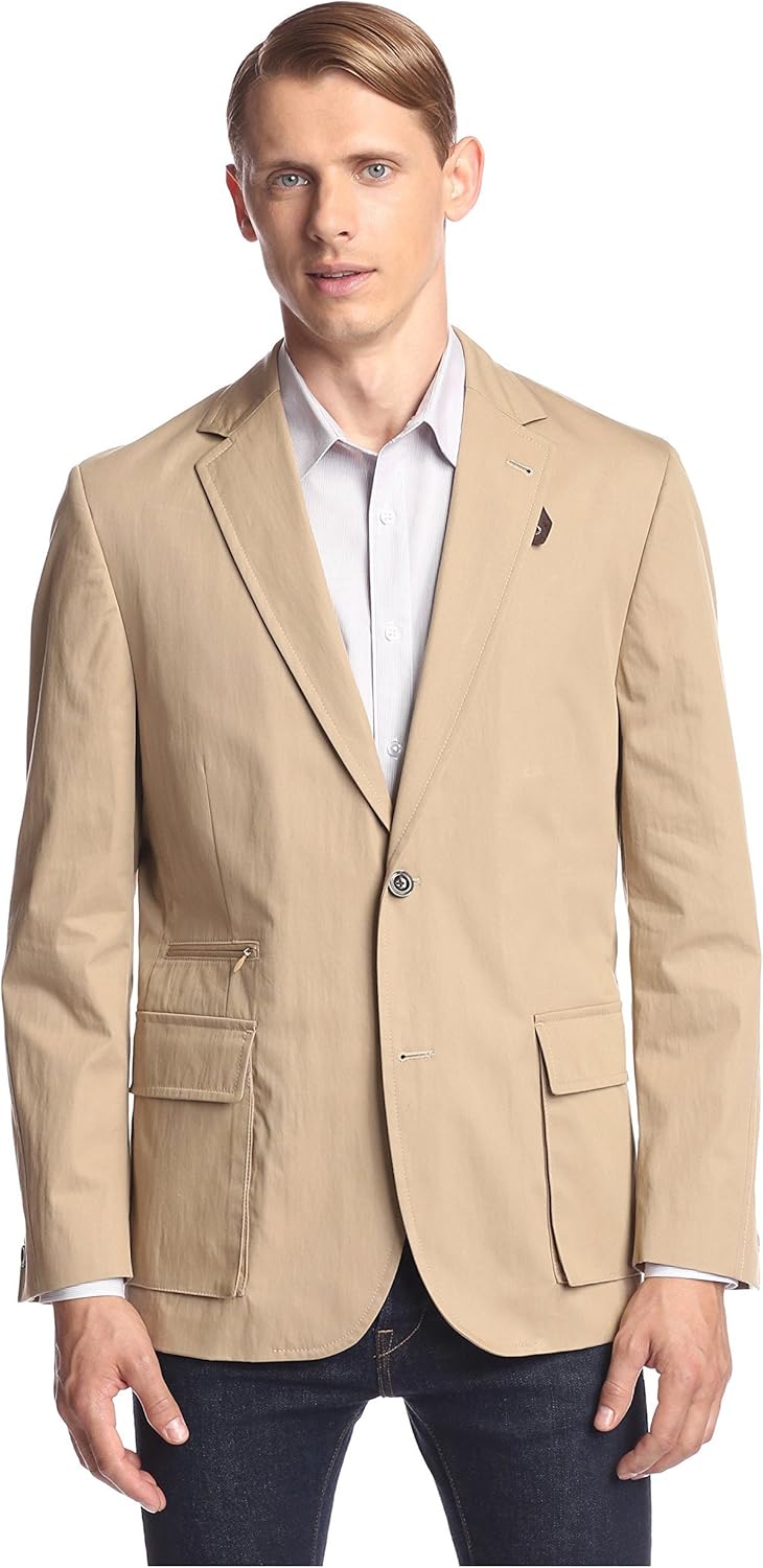 Kroon Men's Commodore Solid Soft Jacket, Khaki, 38R US at Amazon Men’s ...