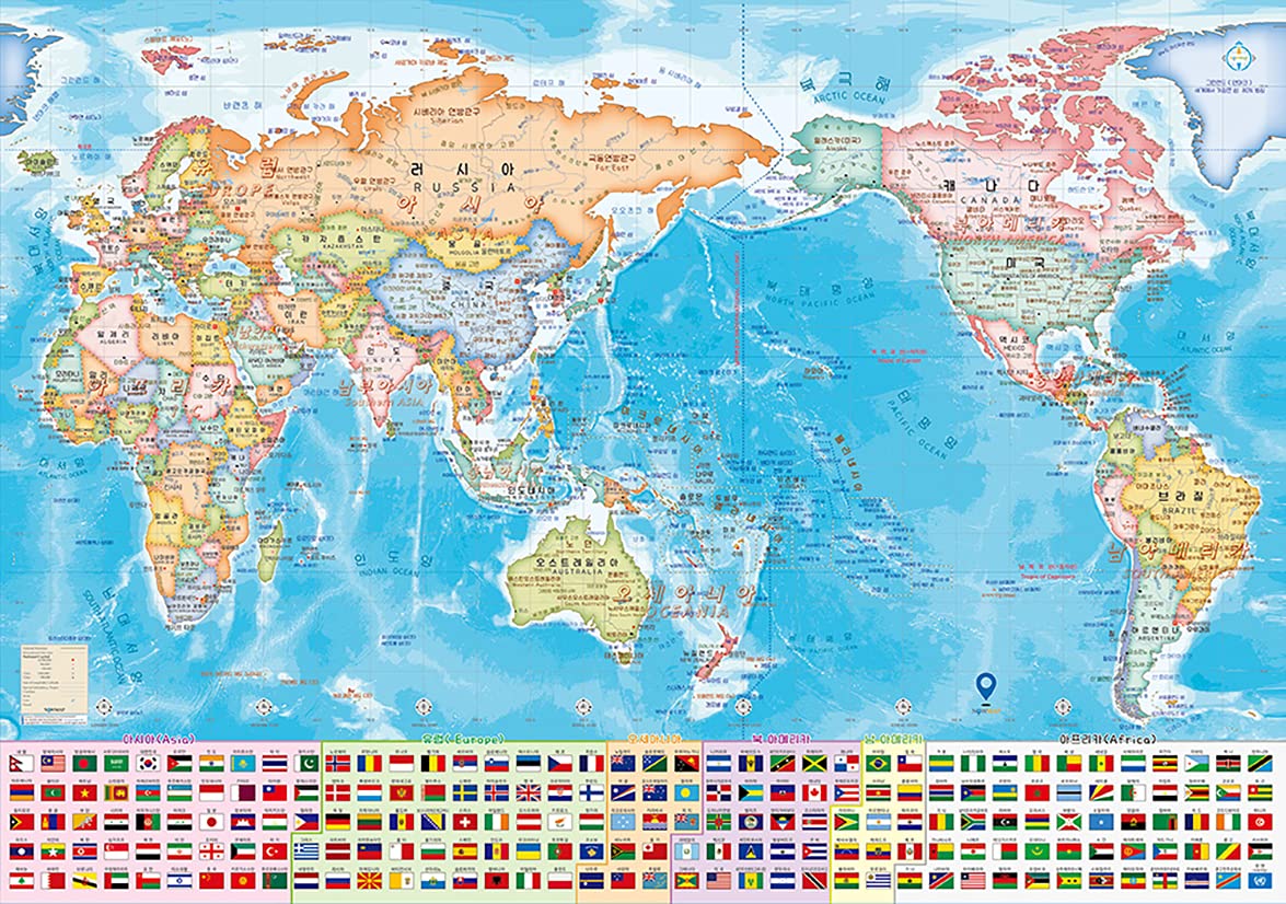 World Map Korea