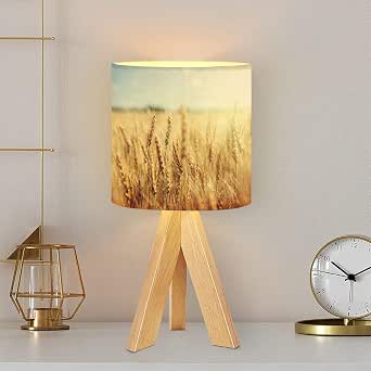 Tripod Table Lamp Golden field sunny day Agricultural Field Cereal ...