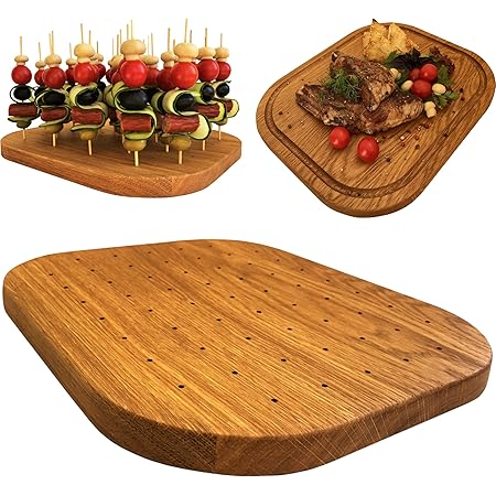 Amazon.com | Food Skewer Holder Wooden Pick Stand Catering Supplies ...