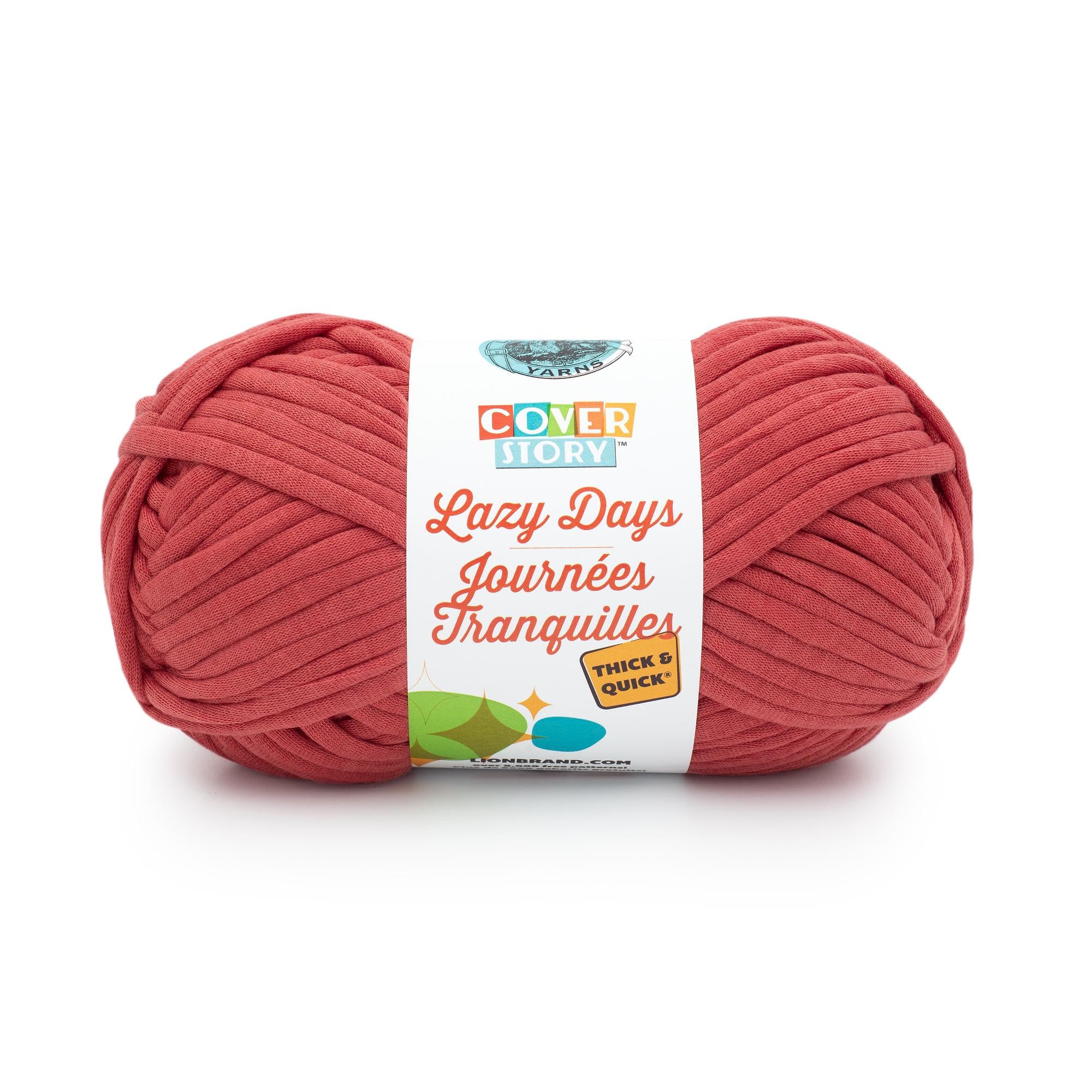 Amazon.com: Lion Brand Yarn Cover Story Lazy Days Thick & Quick ...