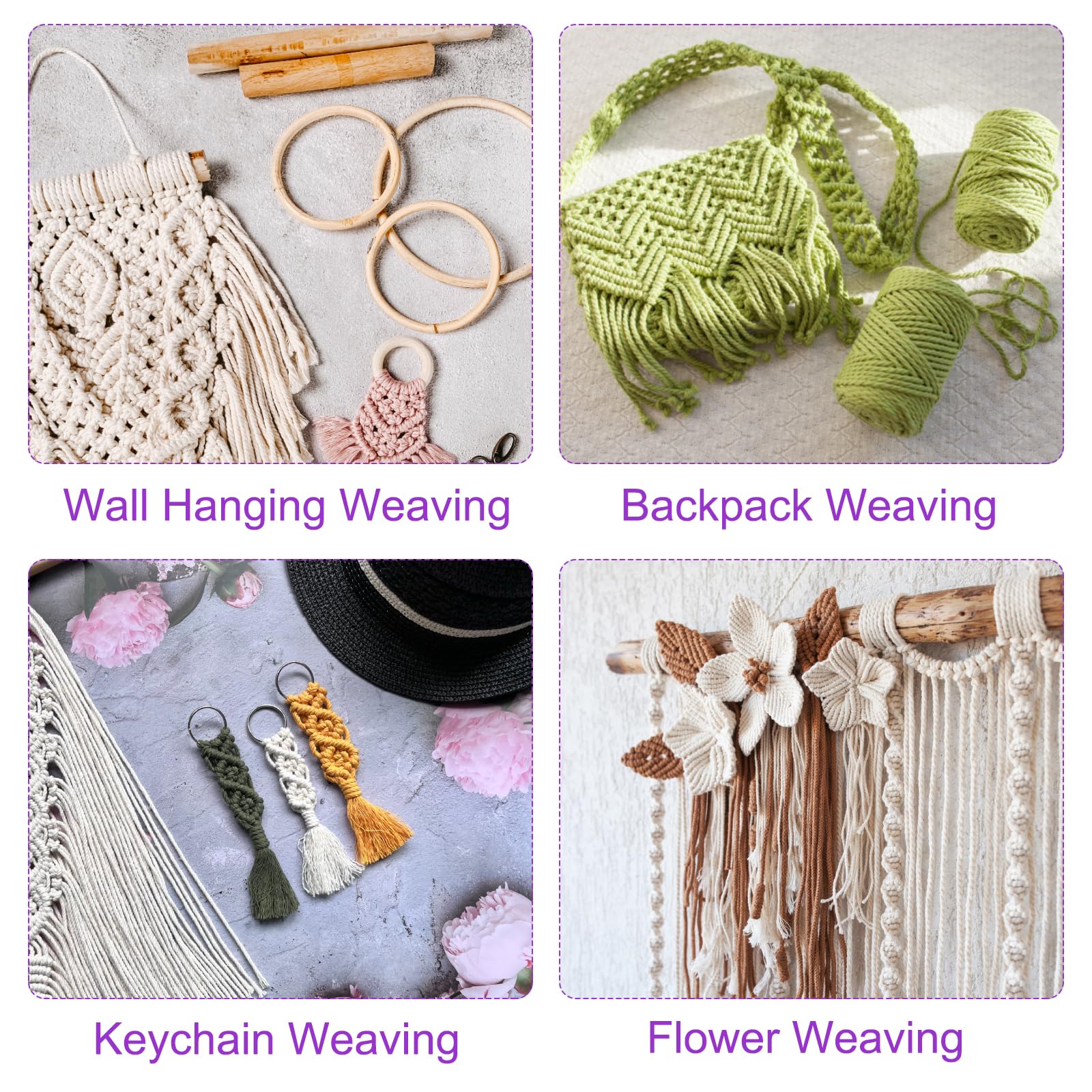 DMiotech 2 Pack 3mm x 100M (109 Yard) Creamy White Natural Cotton ...