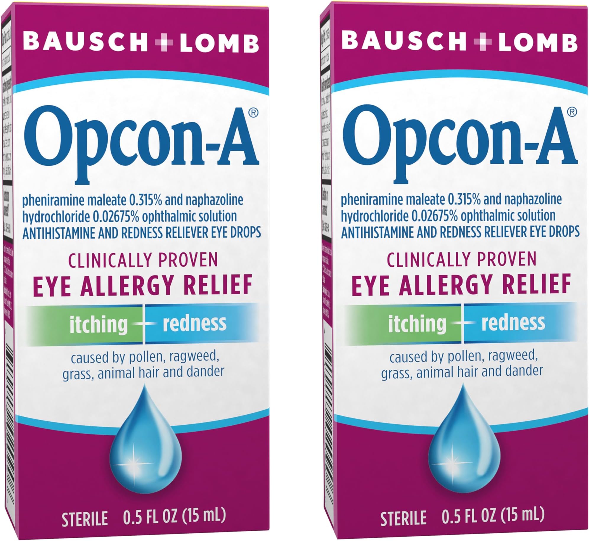 Amazon.com: Opcon-A Allergy Eye Drops by Bausch + Lomb, for Itch and ...