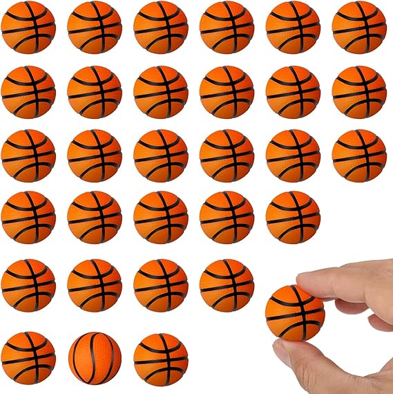 Amazon.com: 30 Pcs Mini Basketballs 1.18 Inch Mini Basketball Stress ...