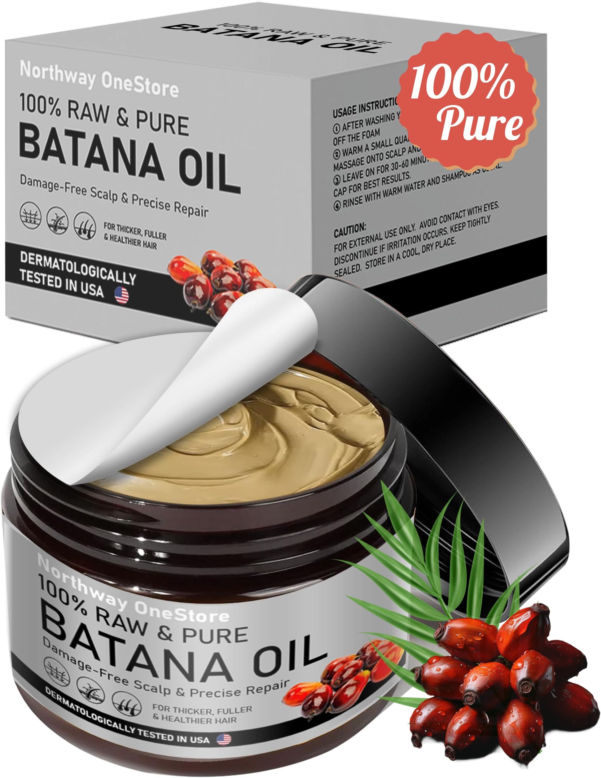 Amazon.com: Botana Oil Hair Growth Batana Oil for Hair Growth Dr Sebi ...