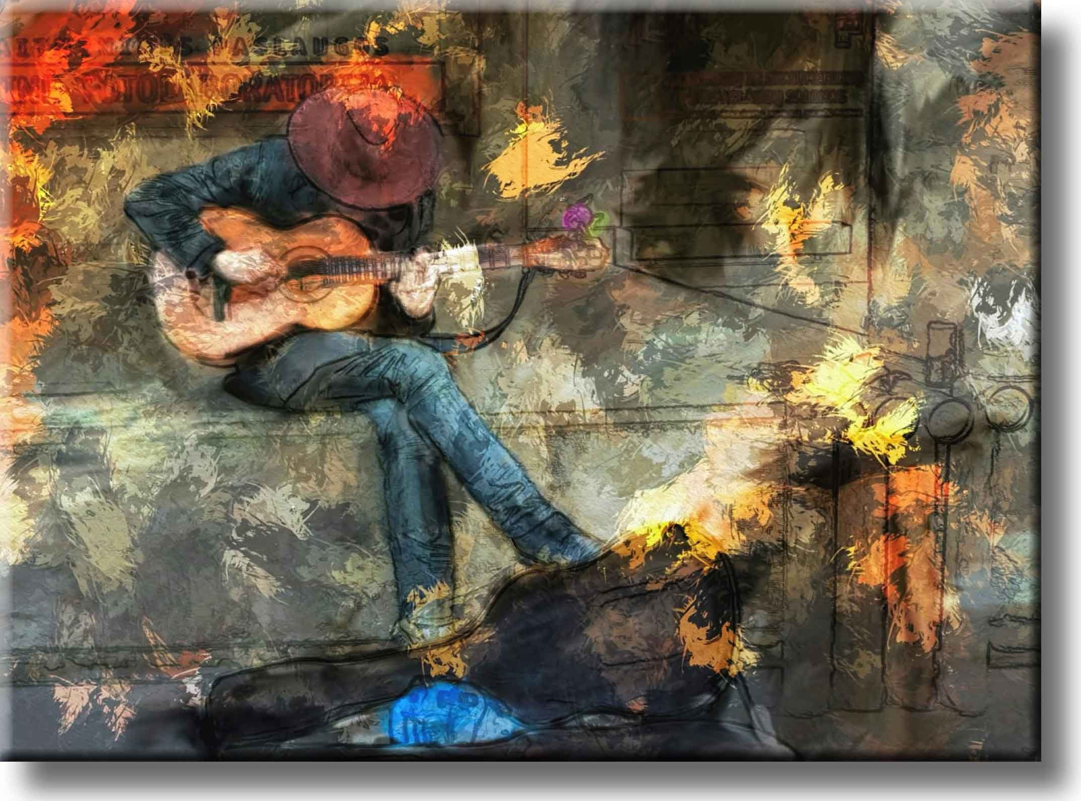 Guitar Player Painting