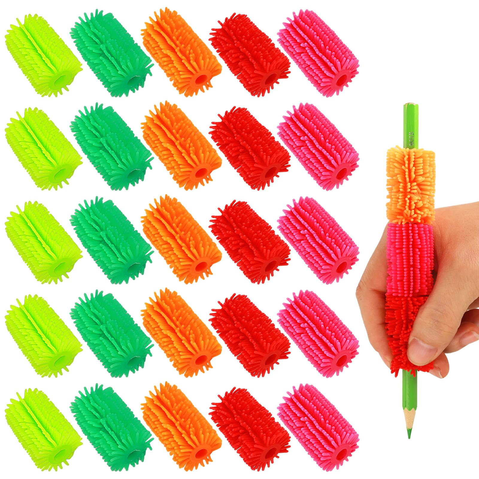 Amazon.com : Mabor 25Pcs Finger Grips for Pencils Squishy Pencil Soft ...