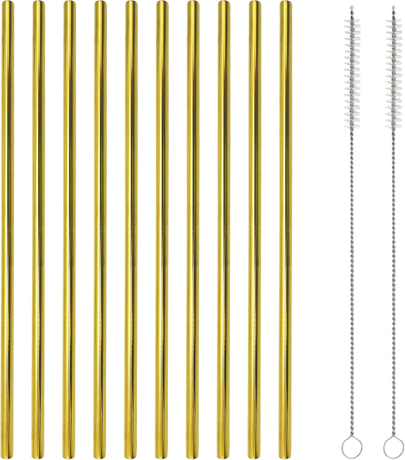 Amazon.com: 10 Pcs Stainless Steel Straws, Reusable Drinking Straws ...