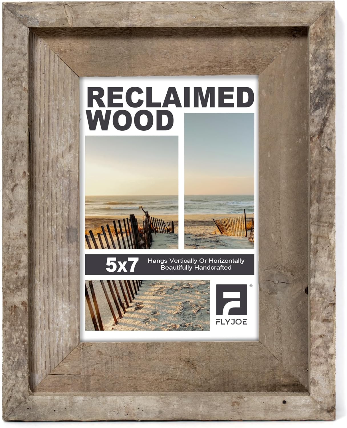Amazon.com - Rustic 5x7 Picture Frame, Reclaimed Barnwood Frame with ...