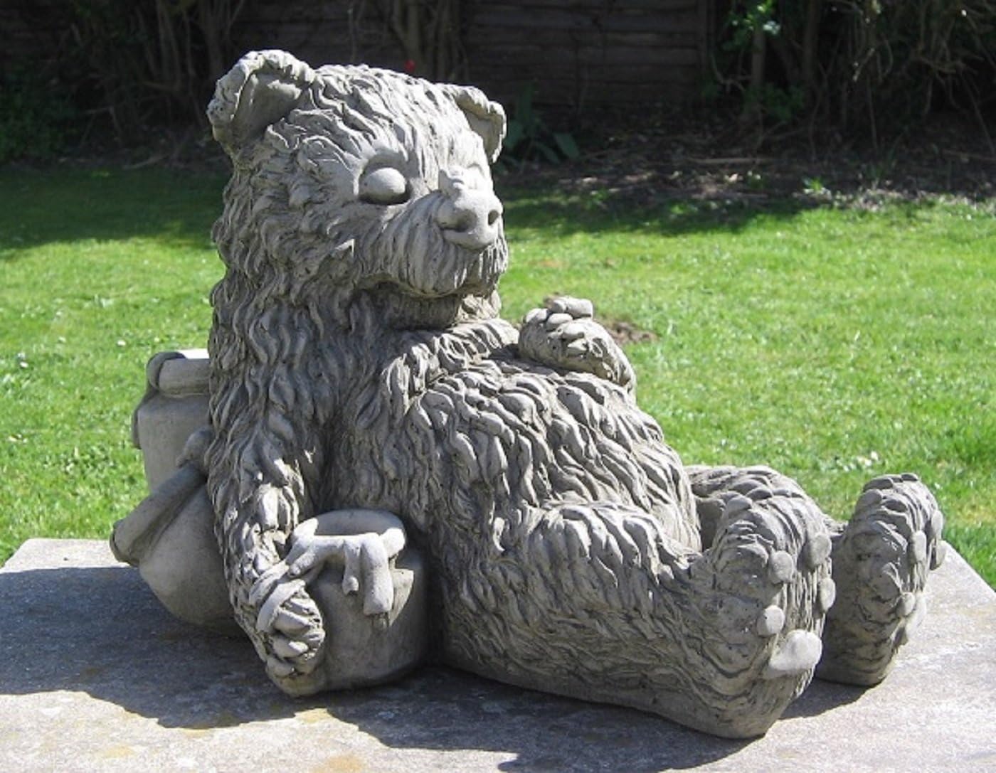 Country Garden Stone Sleeping Teddy Bear Statue : Amazon.co.uk: Garden