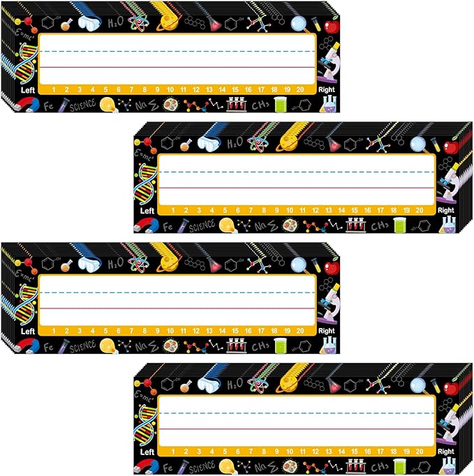 Amazon.com: Pack of 50 Science Lab Nameplates for Student Desks Back to ...