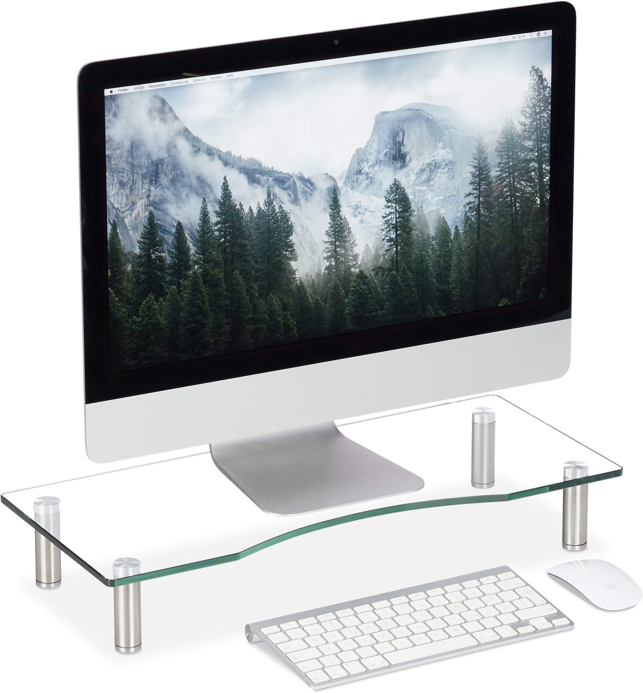 Support d'écran d'ordinateur transparent Riser Multi Media Desktop ...