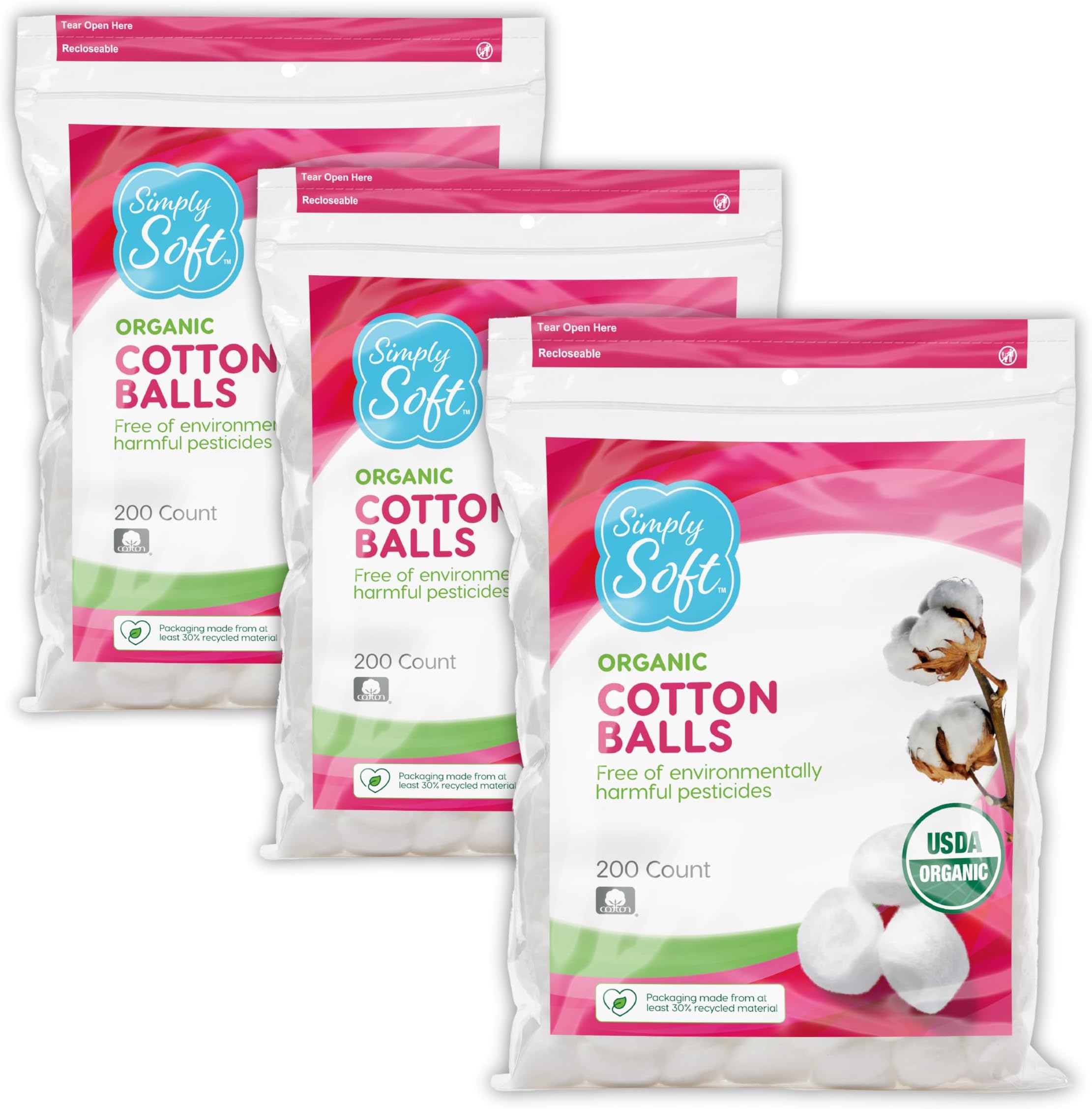 Amazon.com : Swisspers Cotton Balls Jumbo Plus Size, 70 Count : Beauty ...