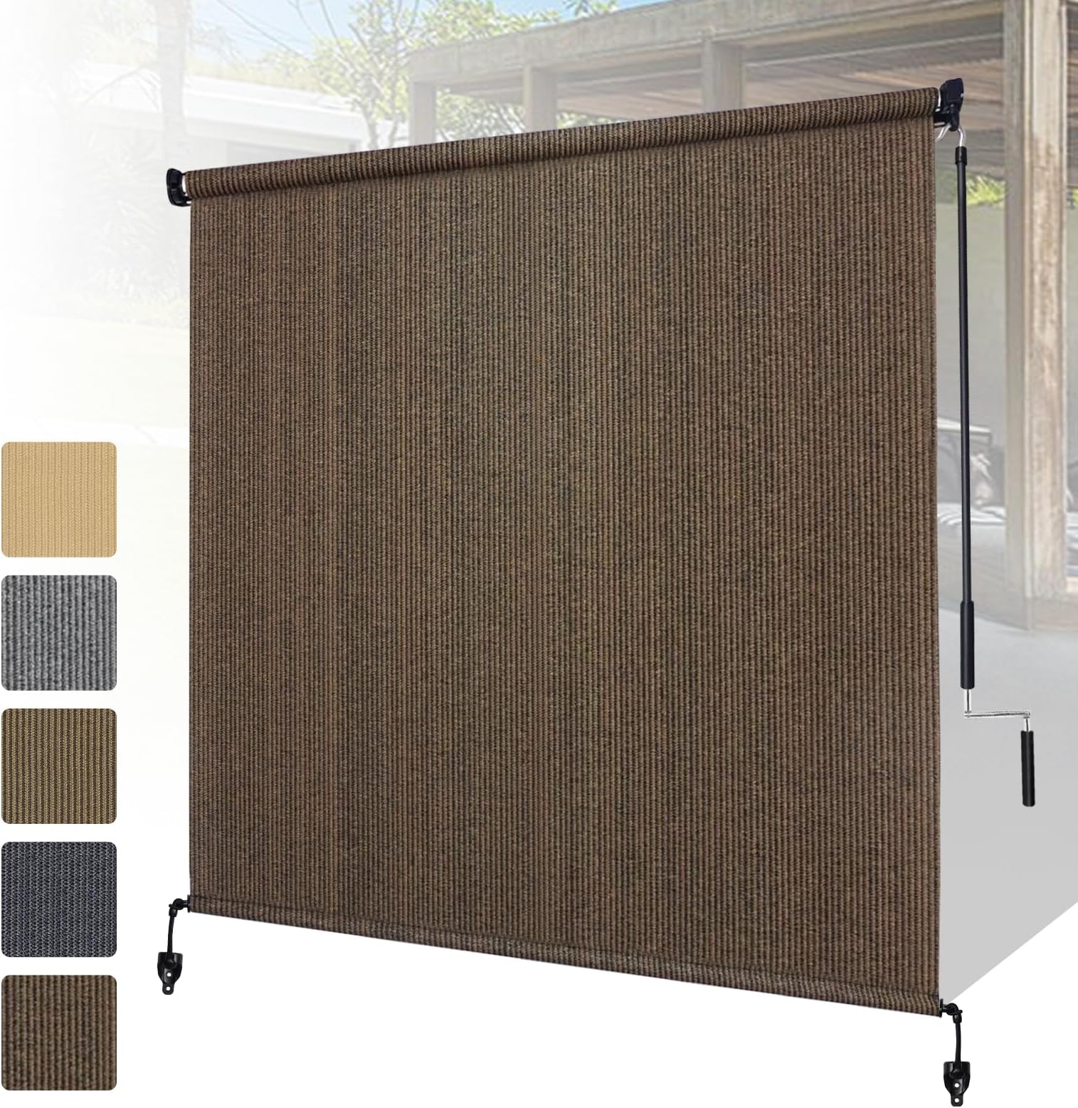 Amazon.com : HOMEDEMO Patio Shades roll up Outdoor, Outdoor Roller ...