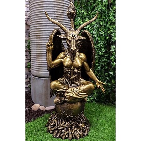 Amazon.com: Ebros Gold Tone 3 Feet Oversized Church of Satan Sabbatic ...