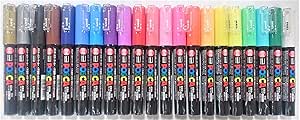 Amazon.com: Uni Posca Paint Marker Pen, Extra Fine Point(PC-1M), 21 ...