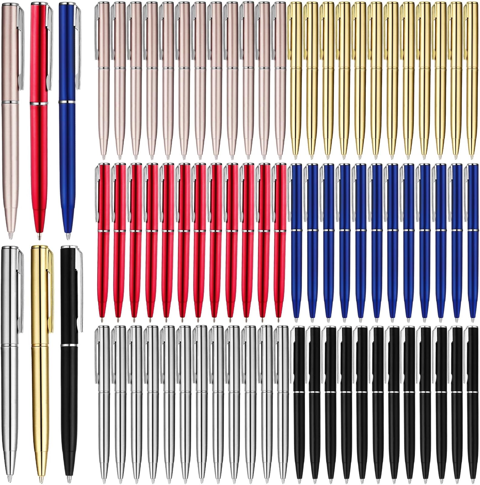 Amazon.com : Teling 72 Pcs Small Ballpoint Pen Mini Pens Bulk 4 Inch ...