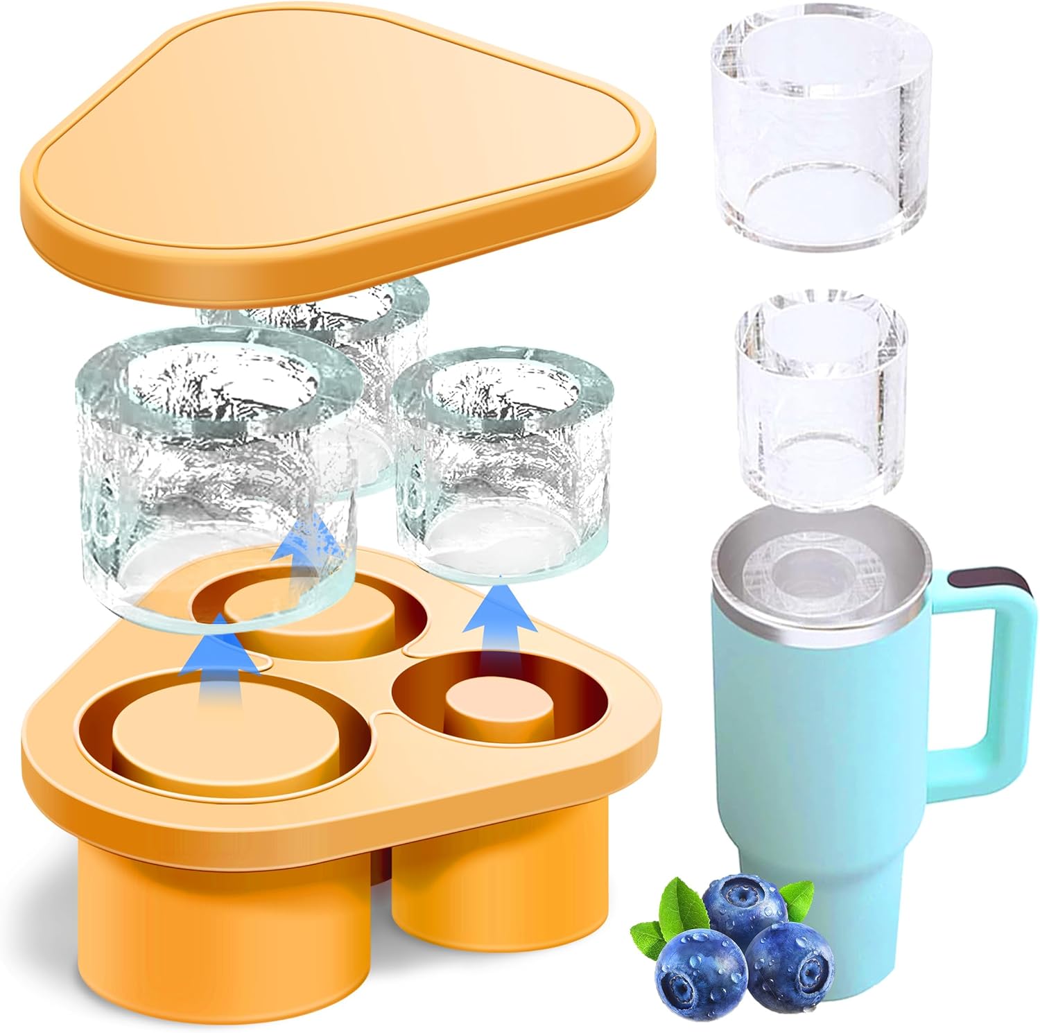 Amazon.com: Triangle Ice Cube Tray for Stanley Cup: Easy-Release ...