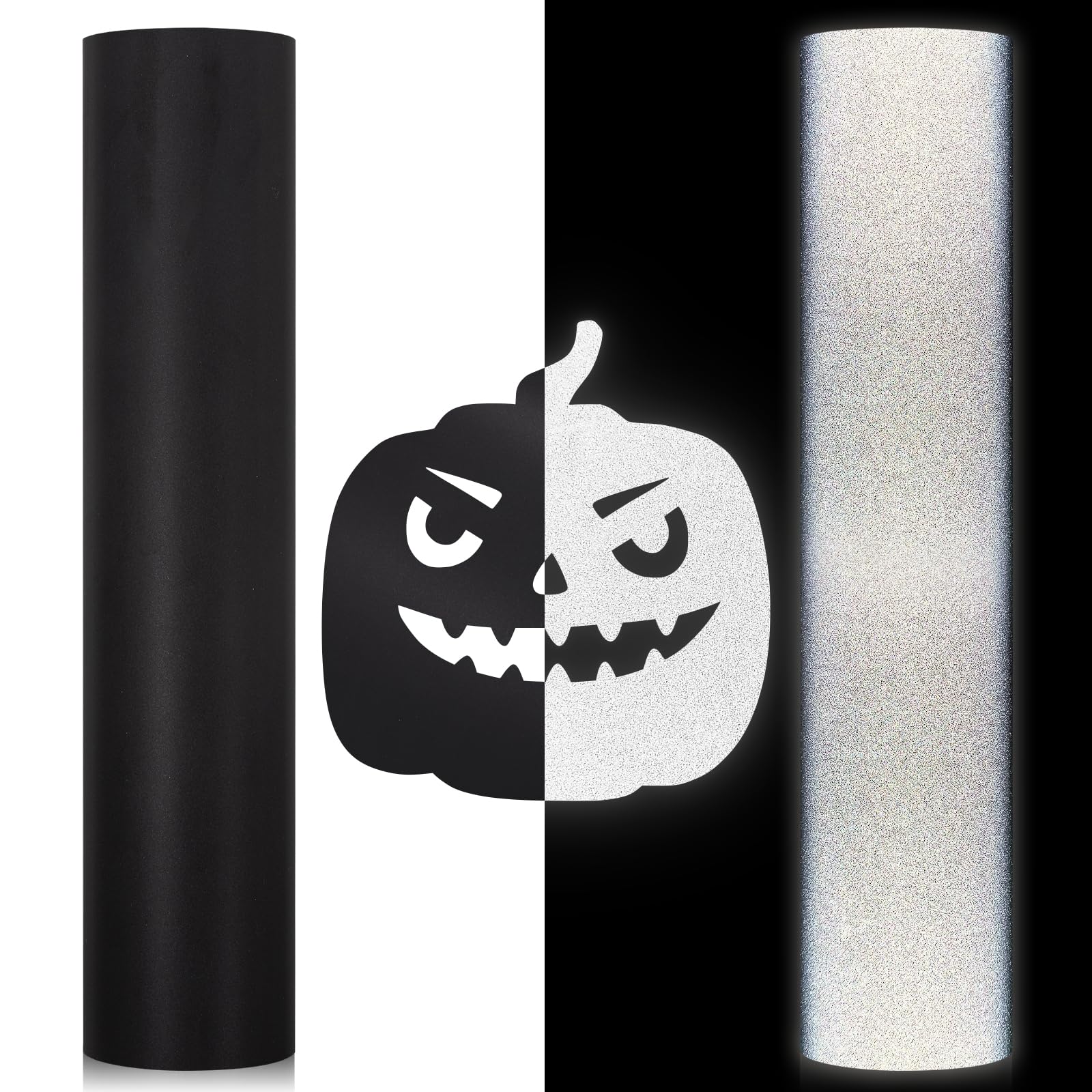 Snapklik.com : GIRAFVINYL Black Reflective Permanent Vinyl For Cricut