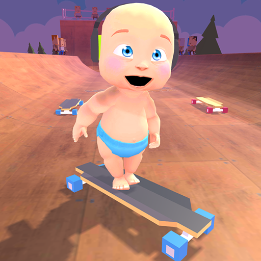 Baby and Daddy Runs Skater Board Crasher 3D - App on Amazon Appstore