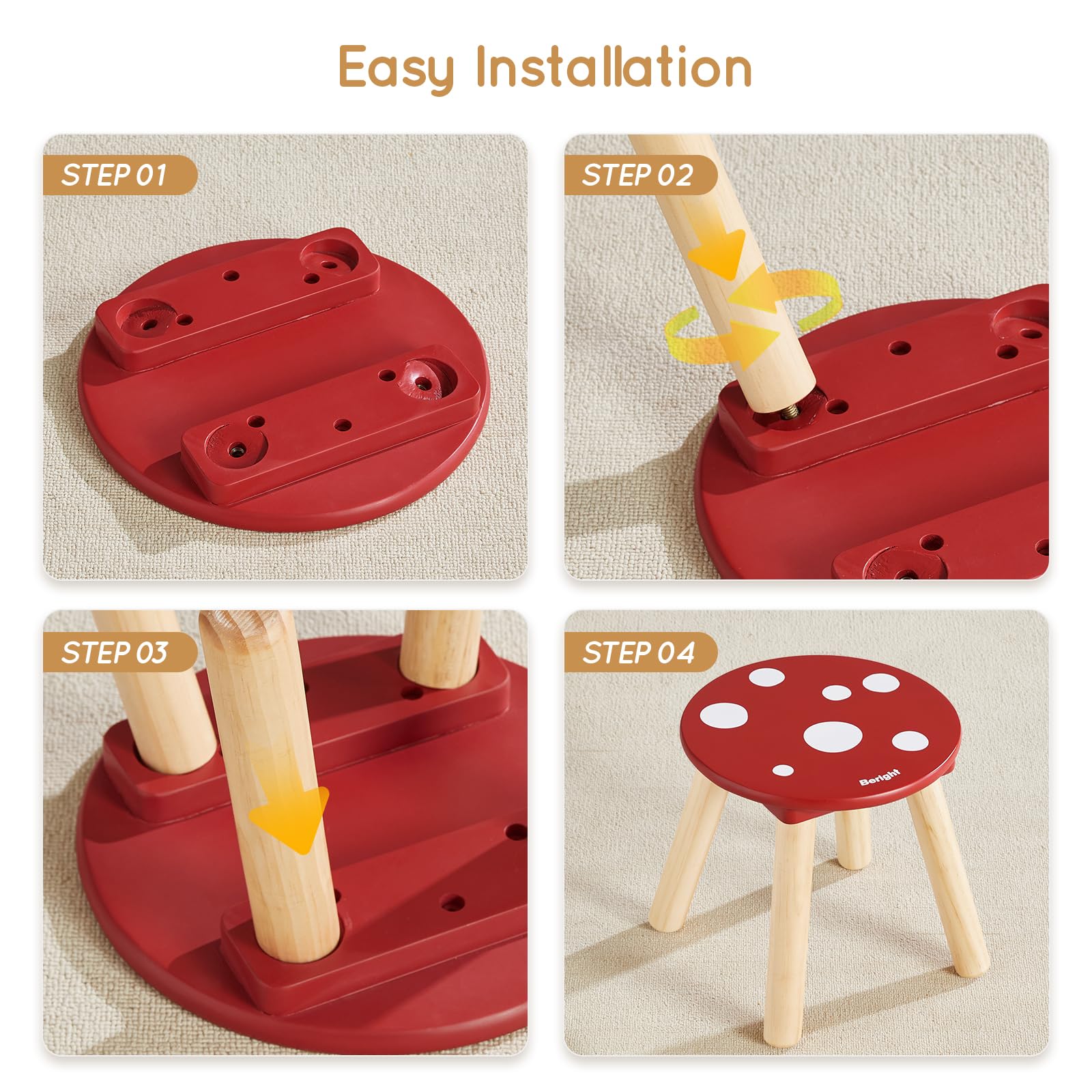 Snapklik.com : Beright Wooden Step Stool For Kids, Childrens Stool ...