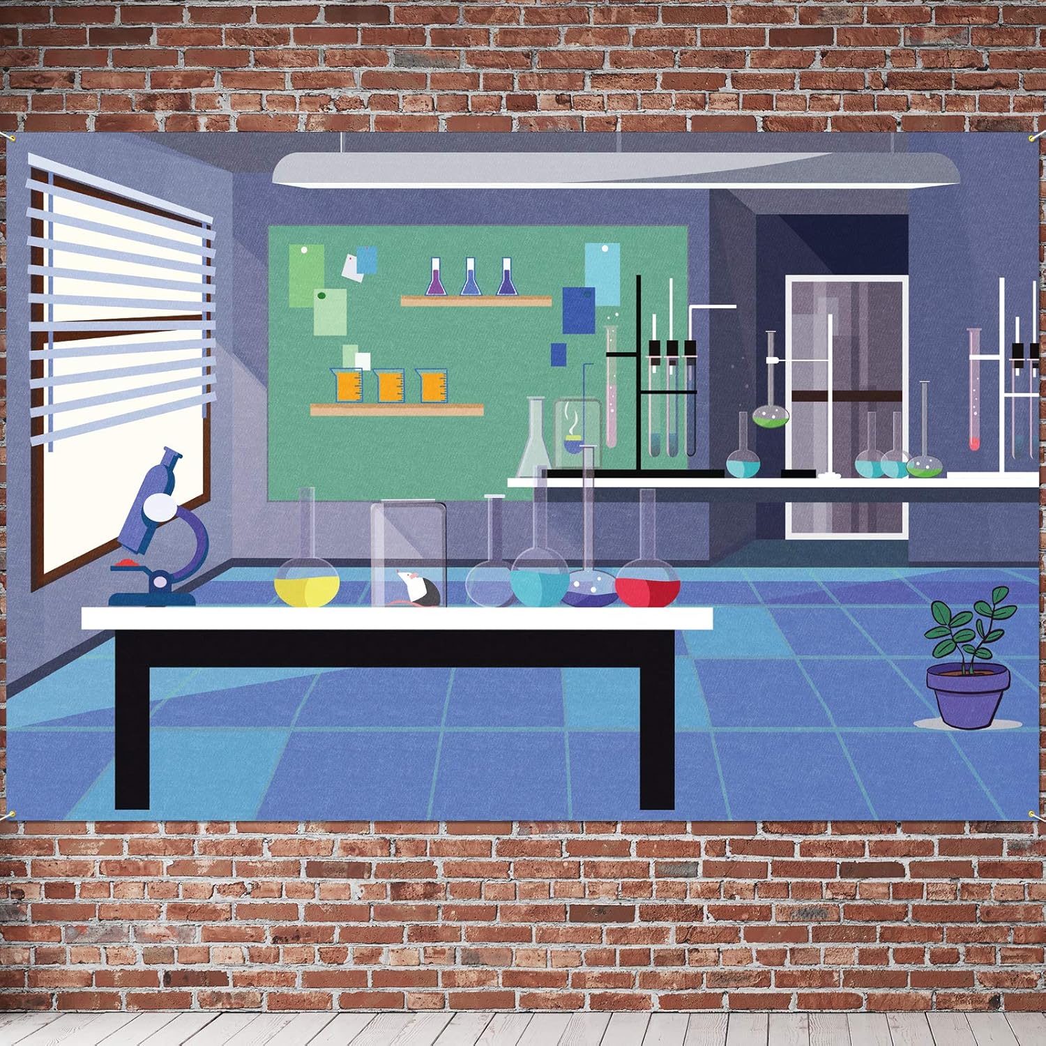 Amazon.com : PAKBOOM Science Lab Laboratory Scene Backdrop Banner - VBS ...