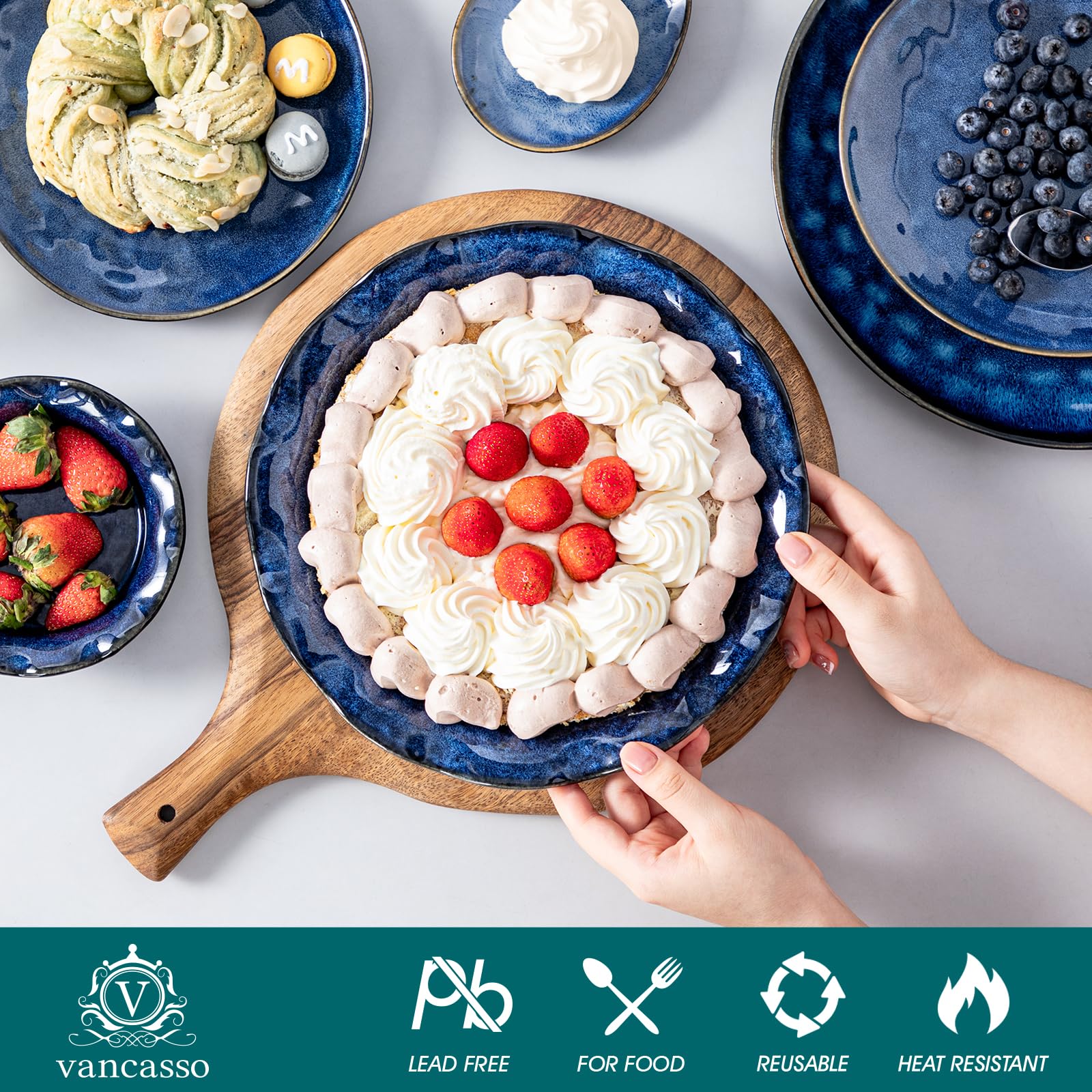 Snapklik.com : Vancasso Stern Ceramic Pie Pan For Baking, 9 Inch Pie ...