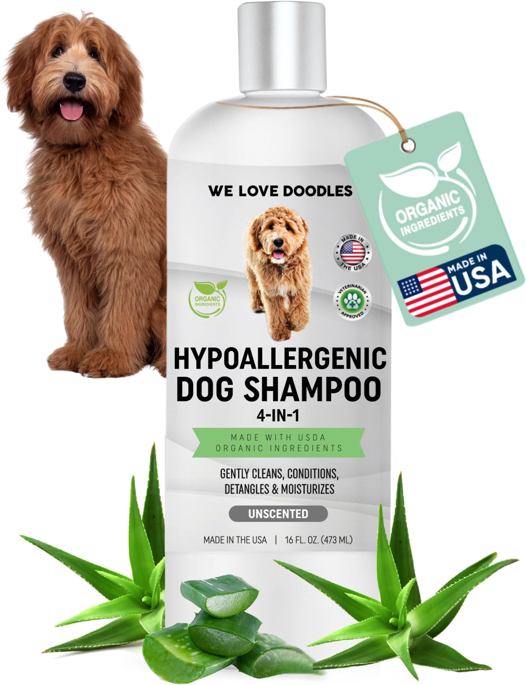 Amazon.com: Hypoallergenic Dog Shampoo, Cleans and Soothes Dry Flakey ...