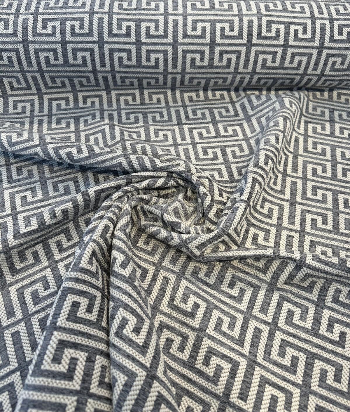 Roman Greek Key Fabric By The Yard Greek Key Cut Velvet Fabric In
