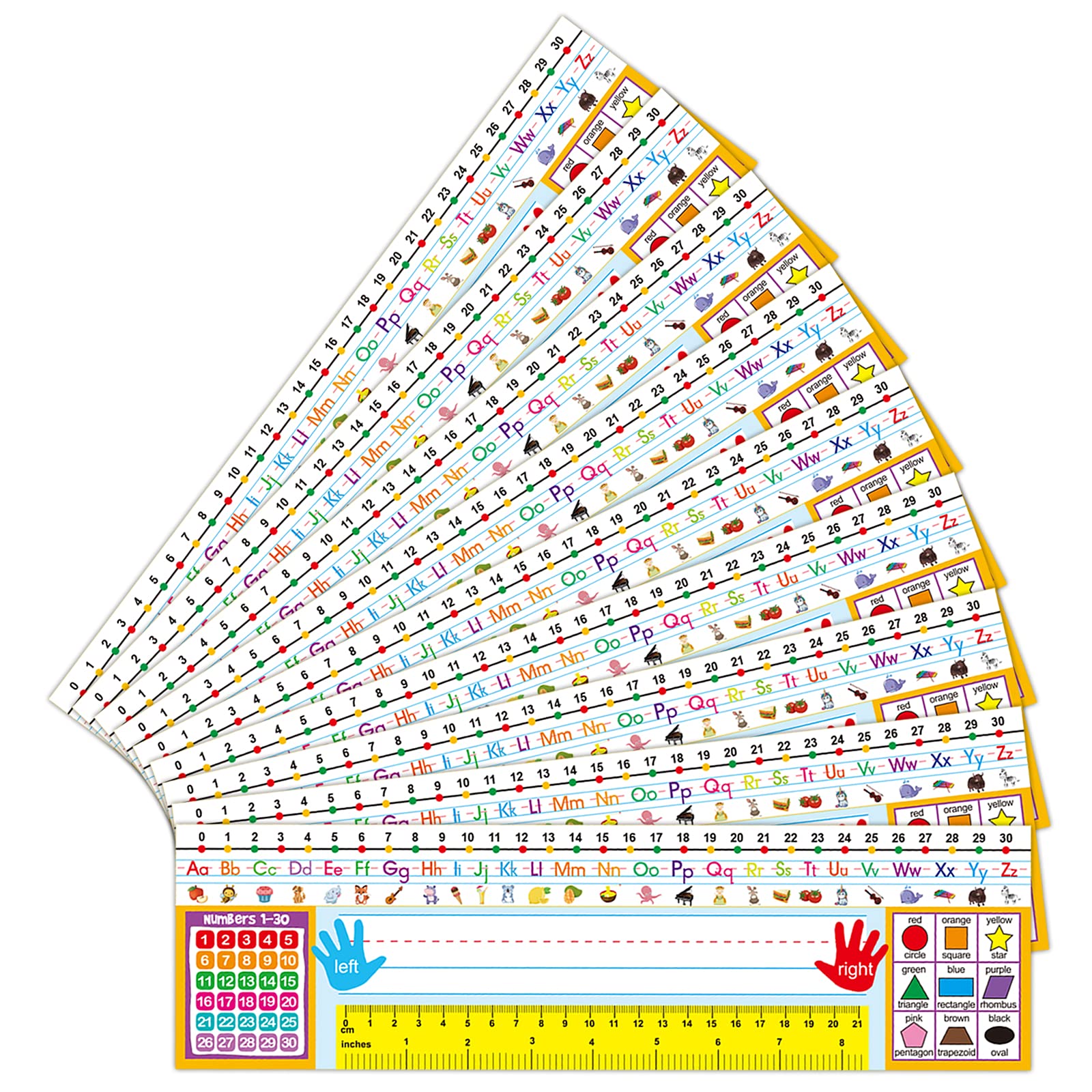 Buy 36 Pcs Name Plates for Classroom Desks Student Labels with Number ...