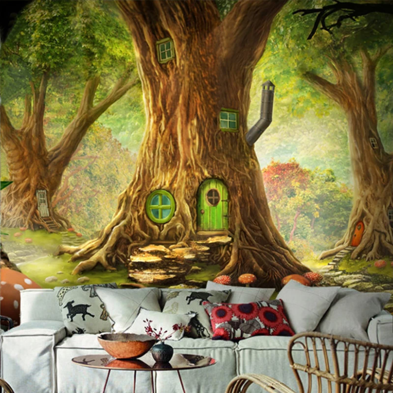 Hand Painted Trees On Walls Shop Tree Of Life Landscape Handpainted