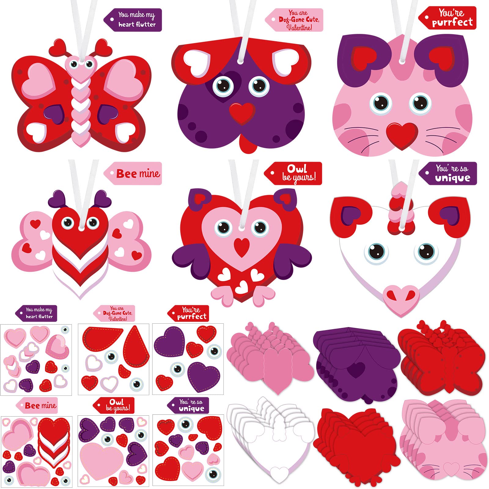 Amazon.com: 48 Pcs Butterfly Cutouts 3D DIY Cartoon Butterfly Colorful ...