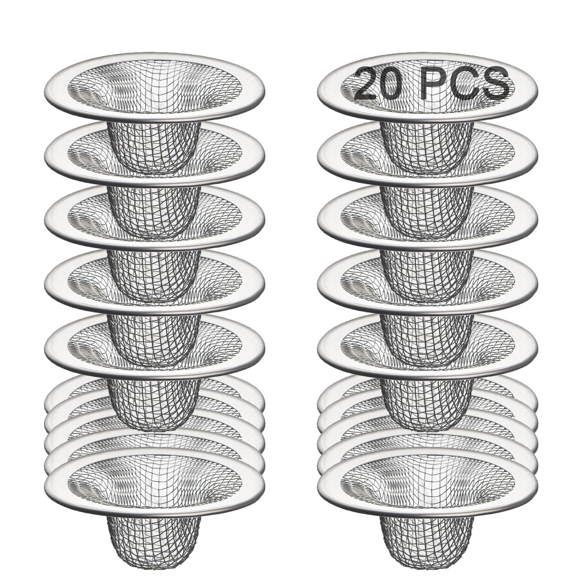 Amazon.com: Beyoslf 20Pcs Bathroom Sink Drain Strainer Screen Mesh, 2. ...