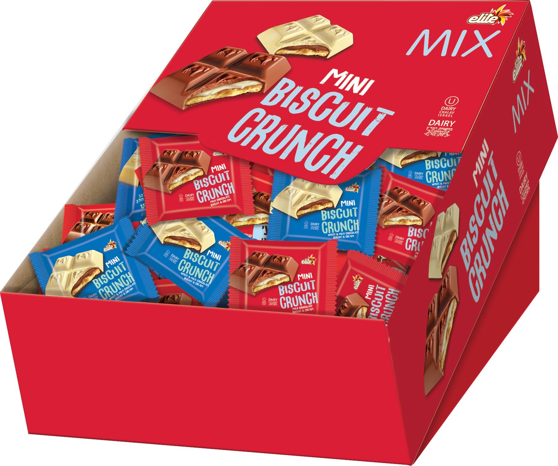 Elite Dairy Chocolate Mini Biscuit Crunch 7oz 100 Individually Wrapped ...