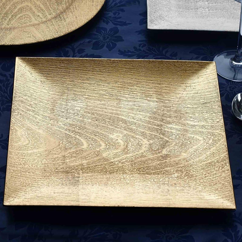 Amazon.com | Charge it by Jay Melamine Gold Square Charger Plate ...