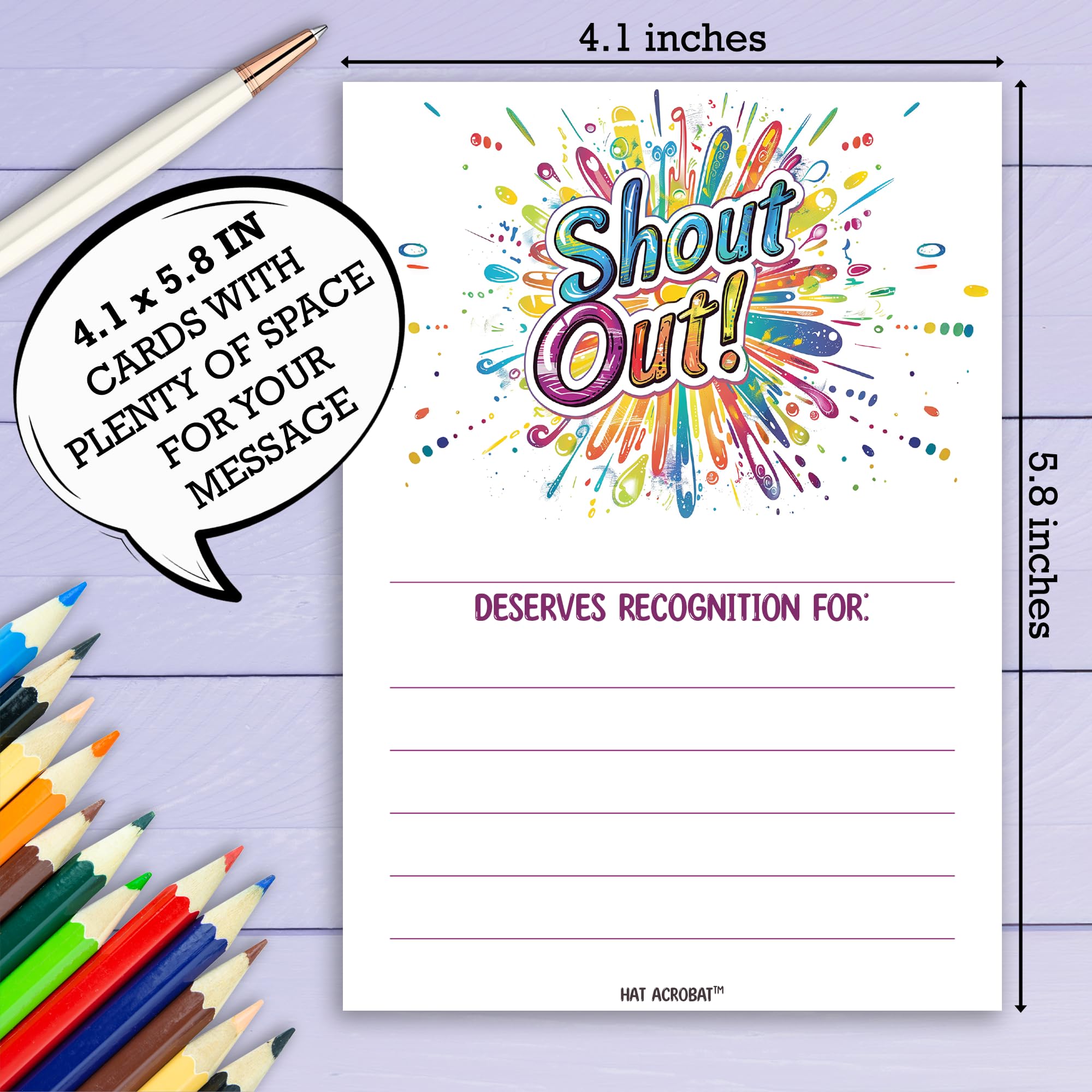 Stackable Measuring Set Shout Out Cards 50-Pack For Employee ...