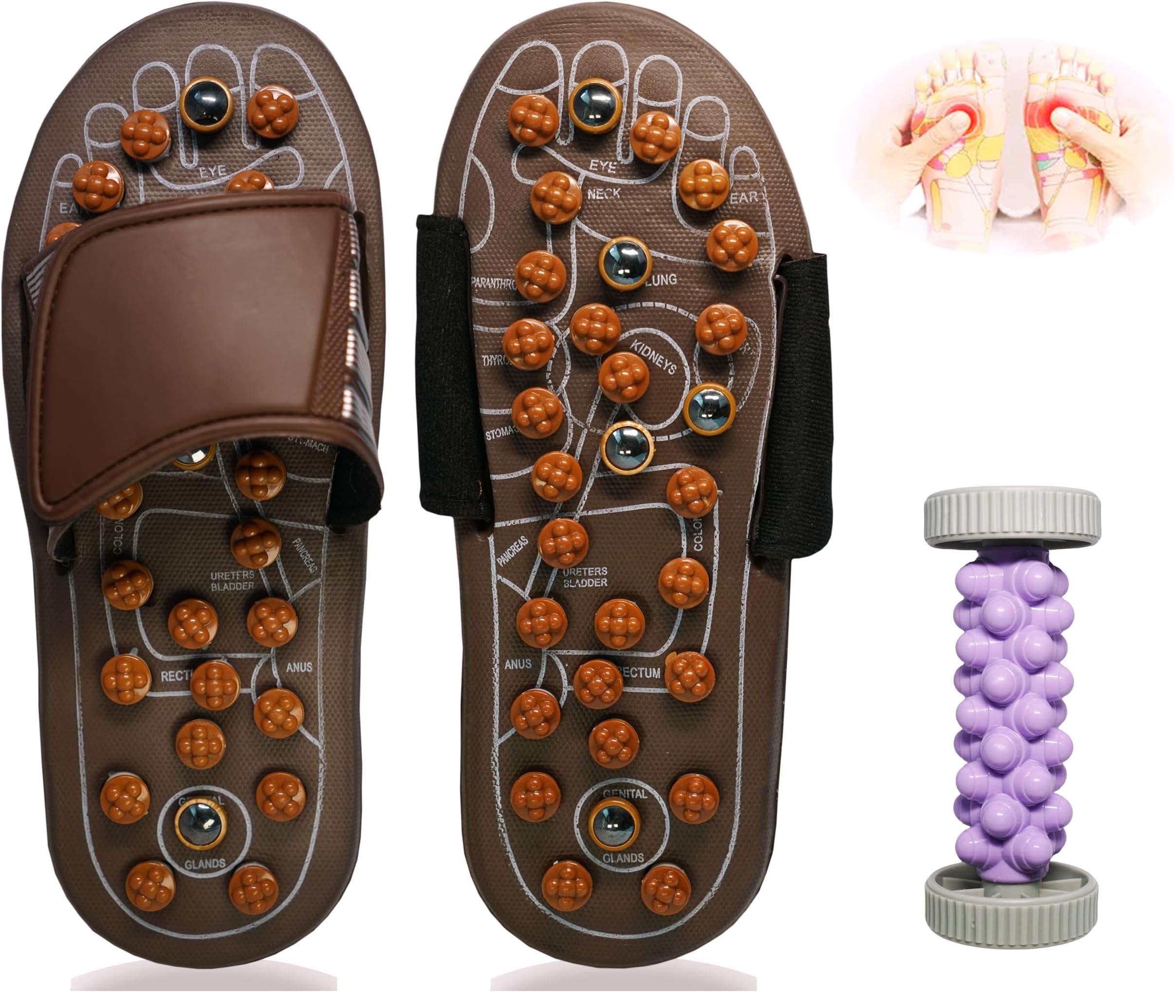 Amazon.com: Gcoujrl Acupressure Sandals,Acupressure Foot Massager with ...