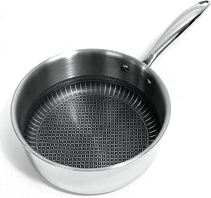 Amazon.com: Lexi Home Tri-ply 2.7 Qt. Stainless Steel Nonstick Sauce ...